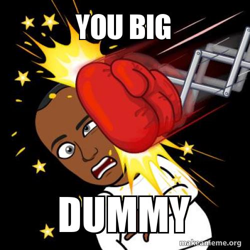 you big dummy Meme Generator