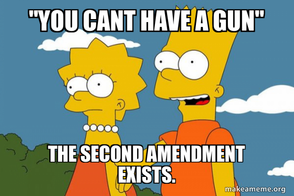 "You cant have a gun" The second amendment exists. - Bart and Lisa Chat ...