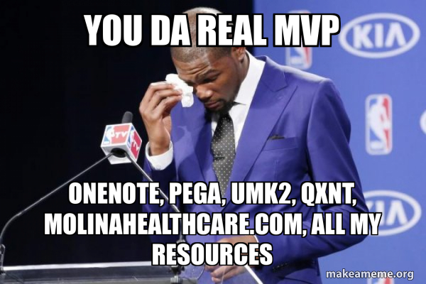 You Da Real MVP OneNote, PEGA, UMK2, QXNT, MolinaHealthcare.com, all my ...
