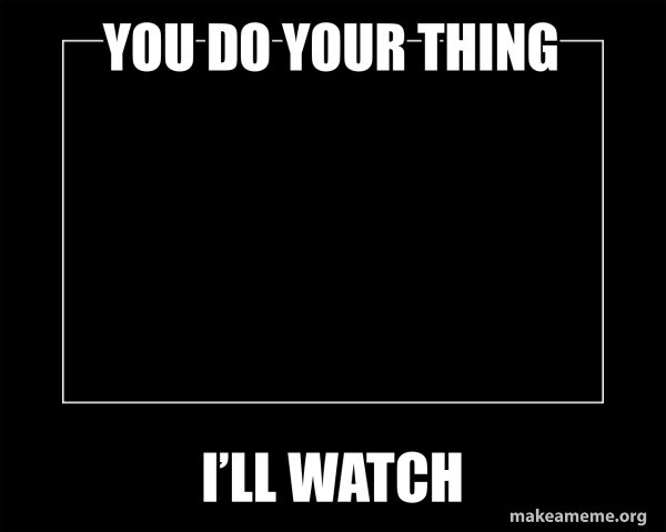 You do your thing I’ll watch - Motivational Meme Meme Generator