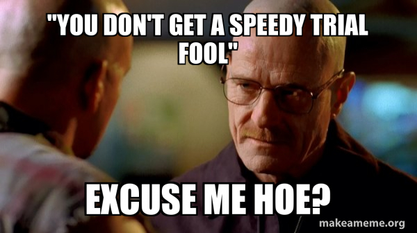 "You don't get a speedy trial fool" Excuse me hoe? - Breaking Bad Meme ...
