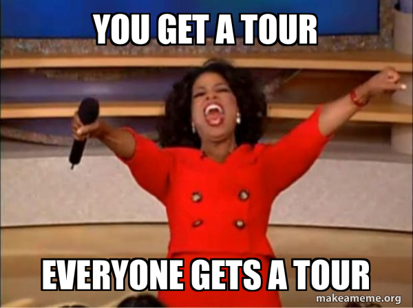 You get a tour Everyone gets a tour - Oprah Winfrey - You Get a Car ...