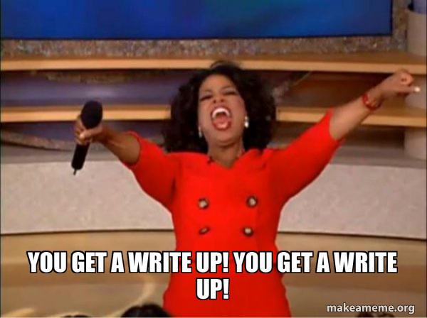 You get a write up! you get a write up! - Oprah Winfrey - You Get a Car ...