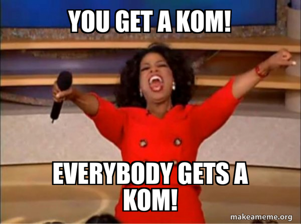 You get a KOM! everybody gets a kom! - Oprah Winfrey - You Get a Car ...