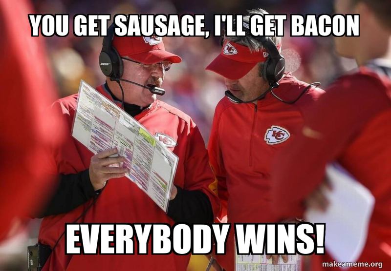 You Get Sausage, I'll Get Bacon Everybody WINS! Meme Generator