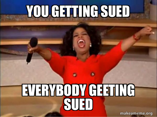 you getting sued Everybody geeting sued - Oprah Winfrey - You Get a Car ...