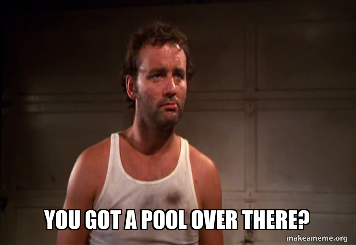 YOU GOT A POOL OVER THERE? Meme Generator