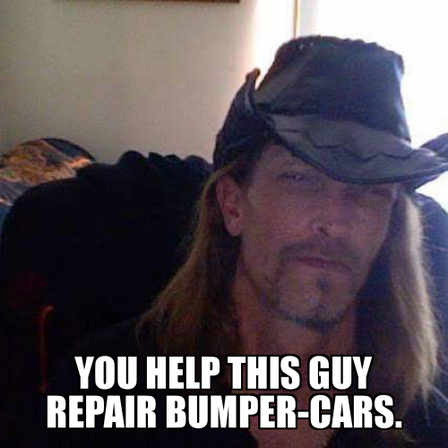 you help this guy repair bumper-cars. Meme Generator