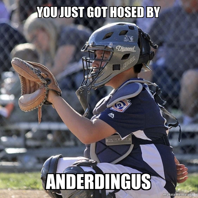 YOU JUST GOT HOSED BY ANDERDINGUS Meme Generator