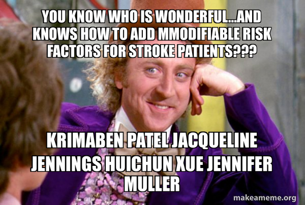 You know who is wonderful...and knows how to add mmodifiable risk ...