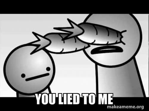 You lied to me Meme Generator