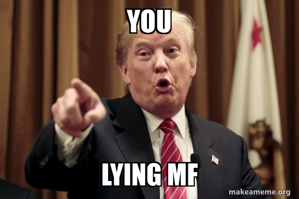 You Lying mf - Donald Trump Says Meme Generator