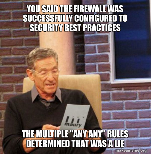 you said the firewall was successfully configured to security best ...