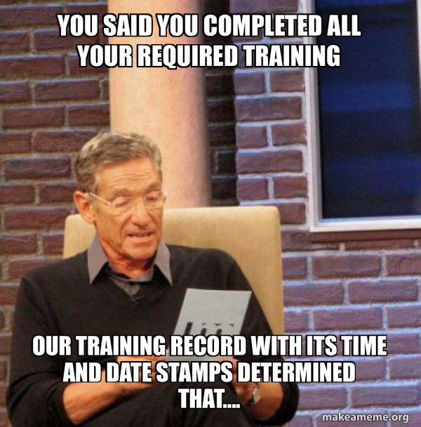 Mandatory Training Meme