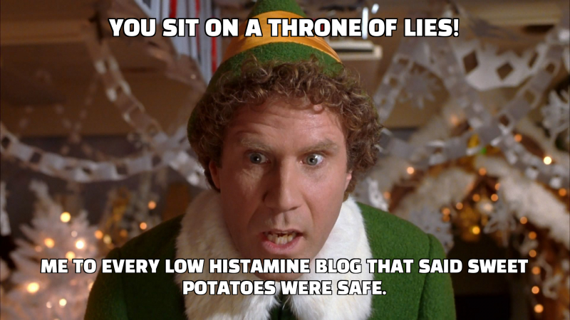 You sit on a throne of lies! me To every low histamine blog that said ...