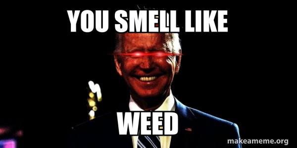 YOU SMELL LIKE WEED - Dark Brandon Meme Generator