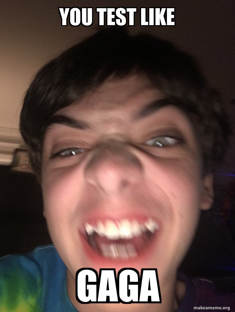 YOU TEST LIKE GaGA - Yo taste likeâ ¦ Meme Generator