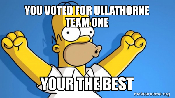 You voted for ullathorne team one your the best - Happy Homer Meme ...