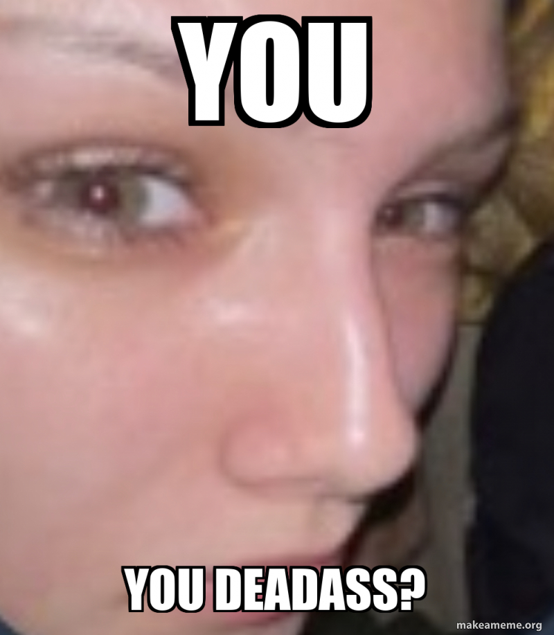 You You deadass? Meme Generator
