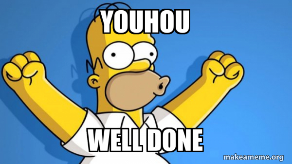 youhou well done - Happy Homer Meme Generator