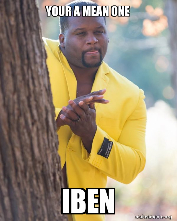 your a mean one iben - Anthony Adams in Yellow Suit Rubbing Hands Meme ...