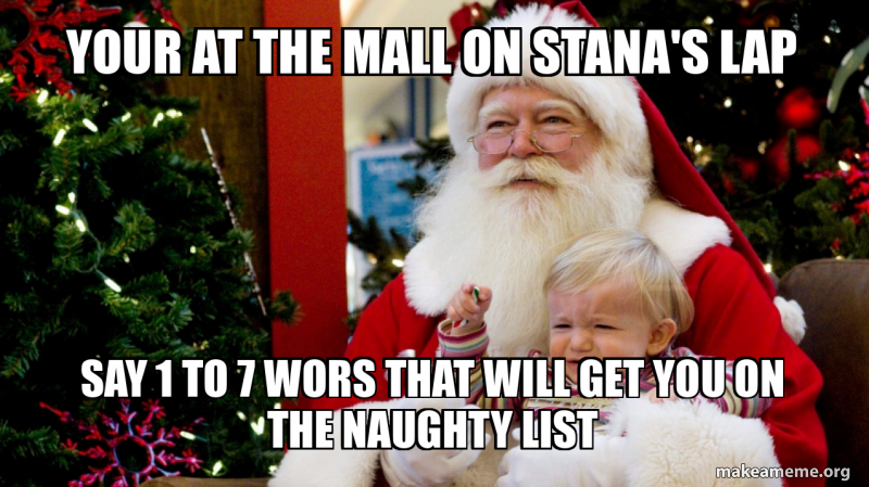 your at the mall on stana's lap say 1 to 7 wors that will get you on ...