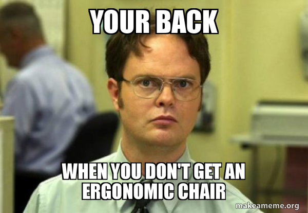 Your Back When You Don't Get An Ergonomic Chair - Schrute Facts (Dwight ...