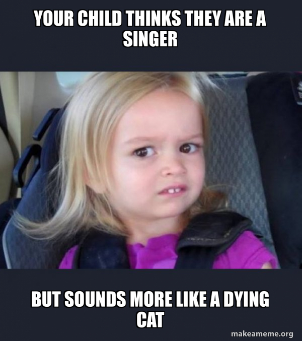 Your child thinks they are a singer But sounds more like a dying cat ...