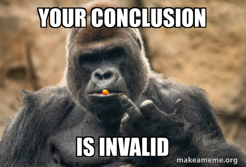 your conclusion is invalid Meme Generator
