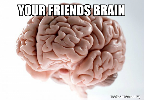 your friends brain - Scumbag Brain Meme Generator
