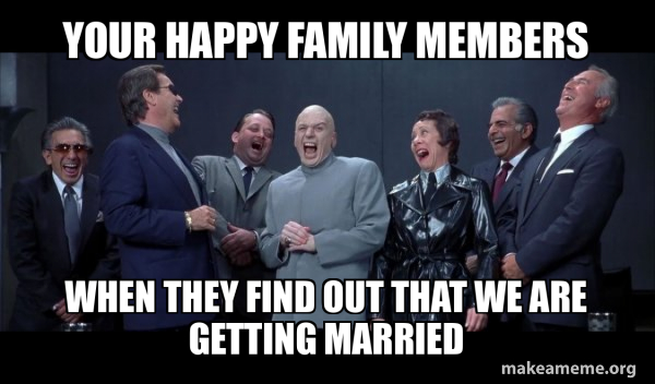 Your happy family members when they find out that we are getting ...