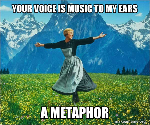your voice is music to my ears A Metaphor - Sound of Music Meme Generator