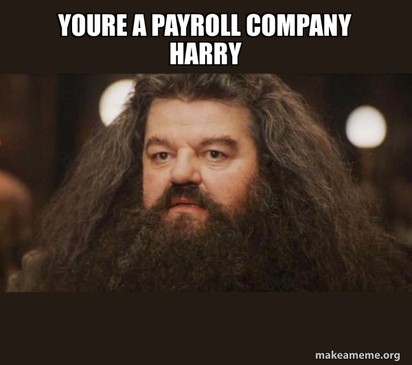 Youre a Payroll company Harry - Hagrid - I should not have said that ...