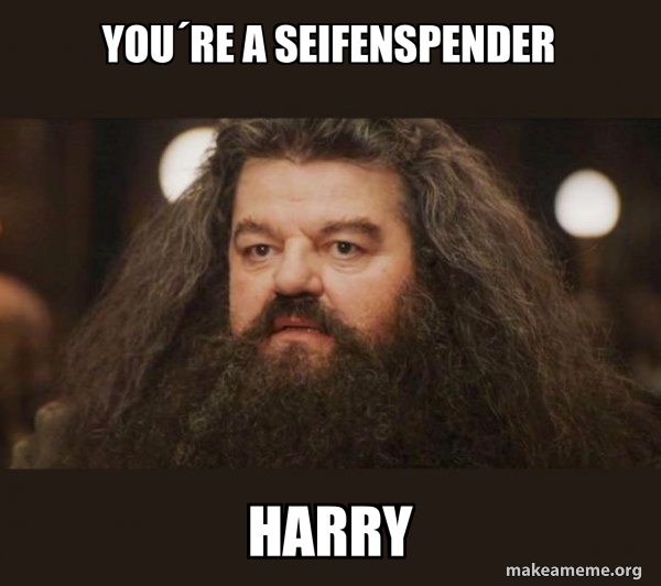You´re a Seifenspender Harry - Hagrid - I should not have said that ...