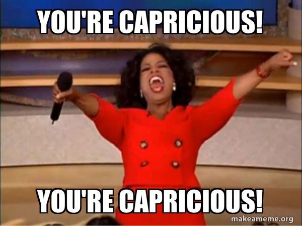 You're Capricious! You're Capricious! - Oprah Winfrey - You Get a Car ...