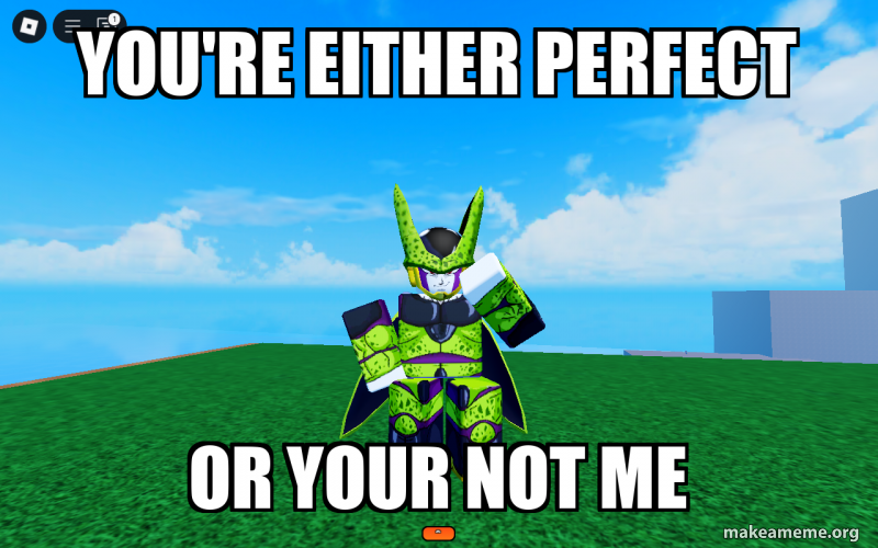 You're either perfect Or your not me Meme Generator