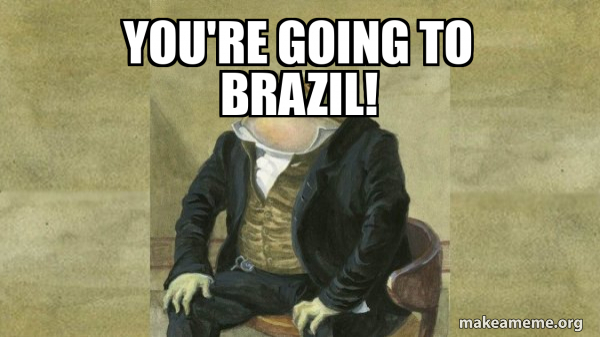 You're going to Brazil! - Colonel Toad Meme Generator