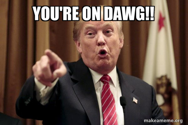 You're On Dawg!! - Donald Trump Says Meme Generator
