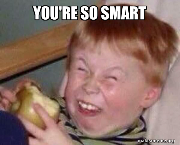 you're so smart Meme Generator