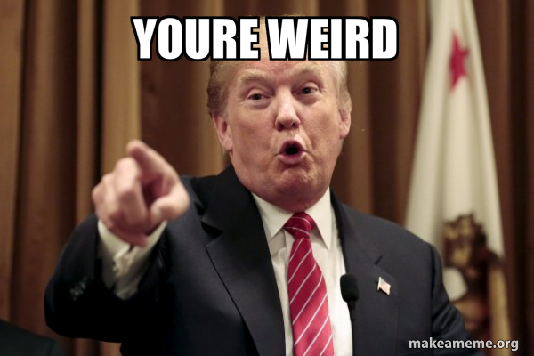 Youre weird - Donald Trump Says Meme Generator