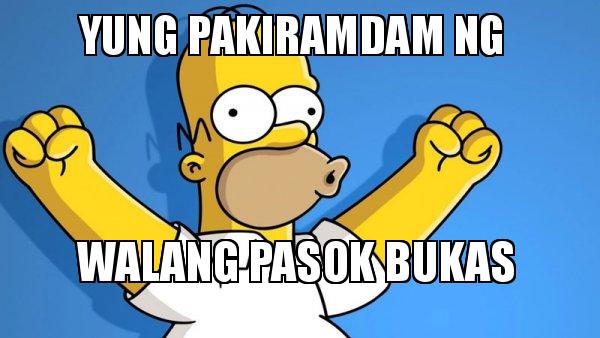 yung pakiramdam ng walang pasok bukas - Happy Homer Meme Generator