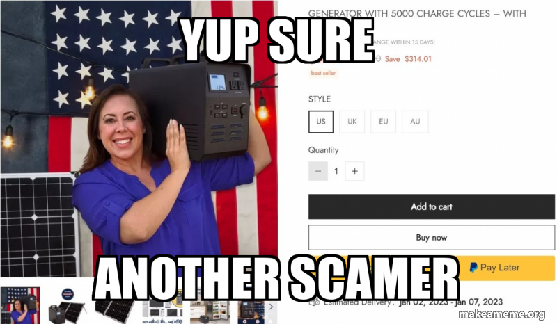 YUP sure another scamer Meme Generator