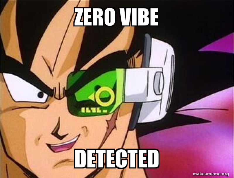 ZERO VIBE DETECTED Meme Generator