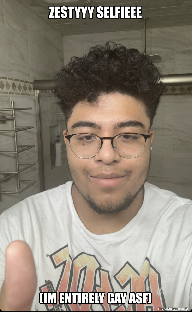 Zestyyy Selfieee (Im entirely gay asf) Meme Generator