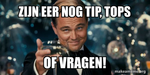 zijn eer nog tip, tops of vragen! - Great Gatsby Reaction - Leonardo ...