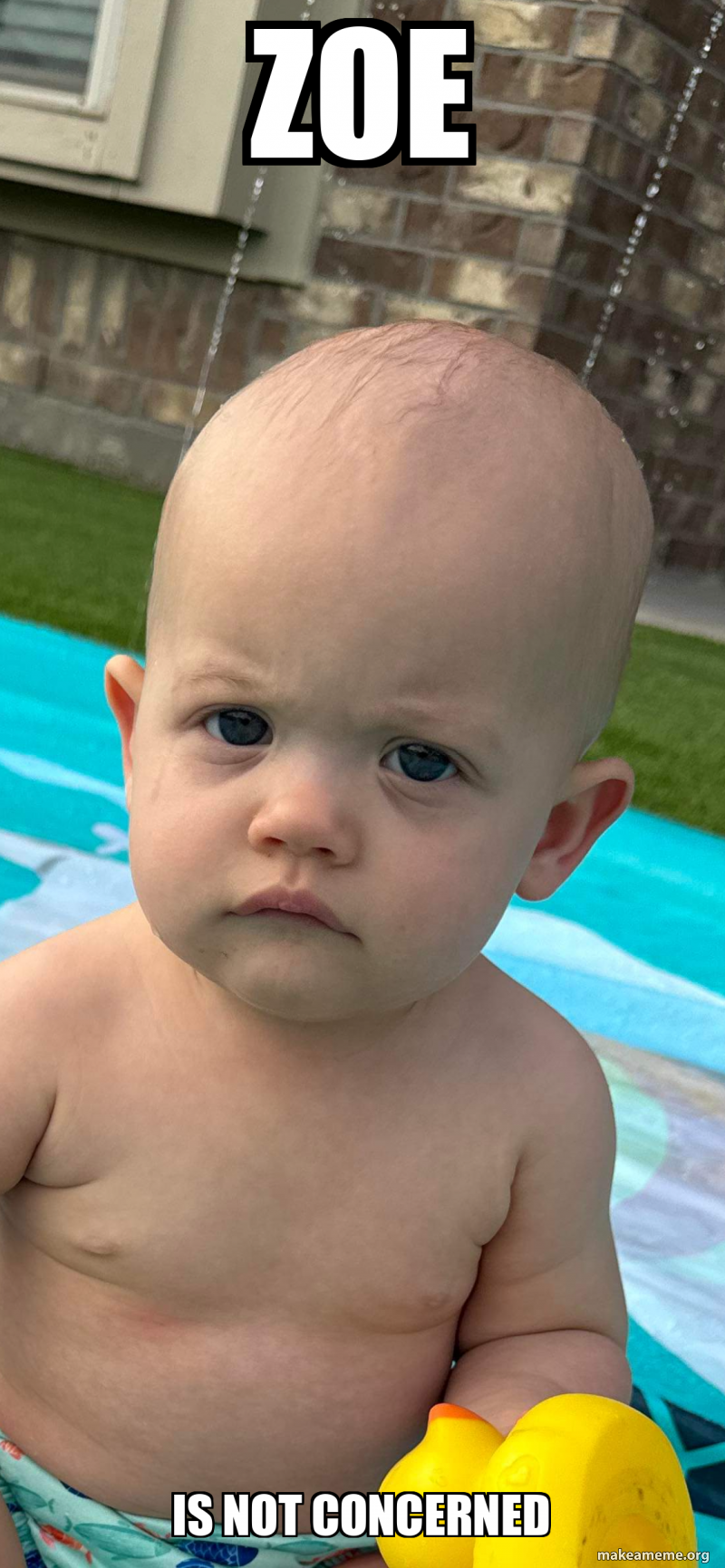 zoe Is not concerned Meme Generator