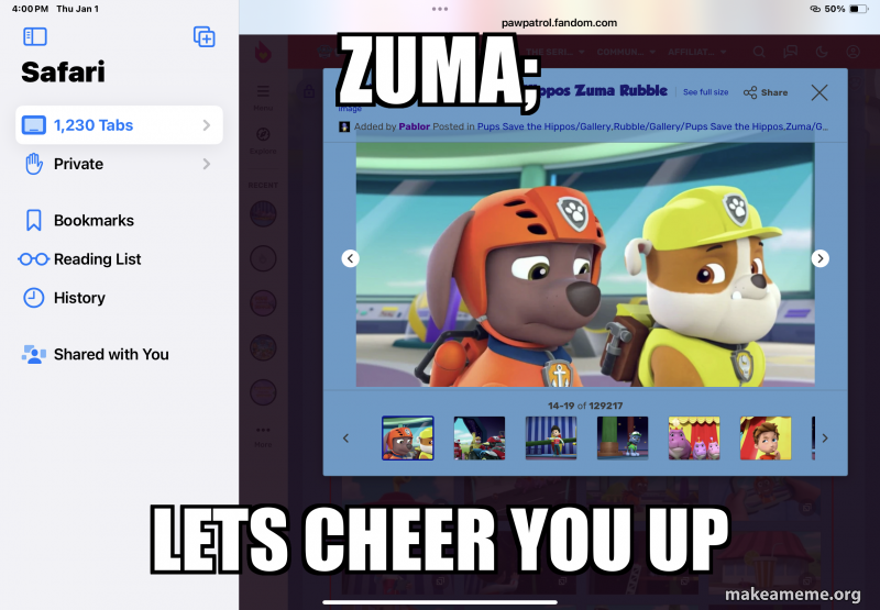 Zuma; Lets cheer you up Meme Generator